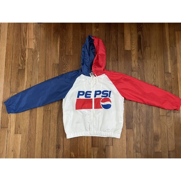 Pepsi | Jackets & Coats | Pepsi Cola Wind Breaker Jacket Zip Up Retro ...